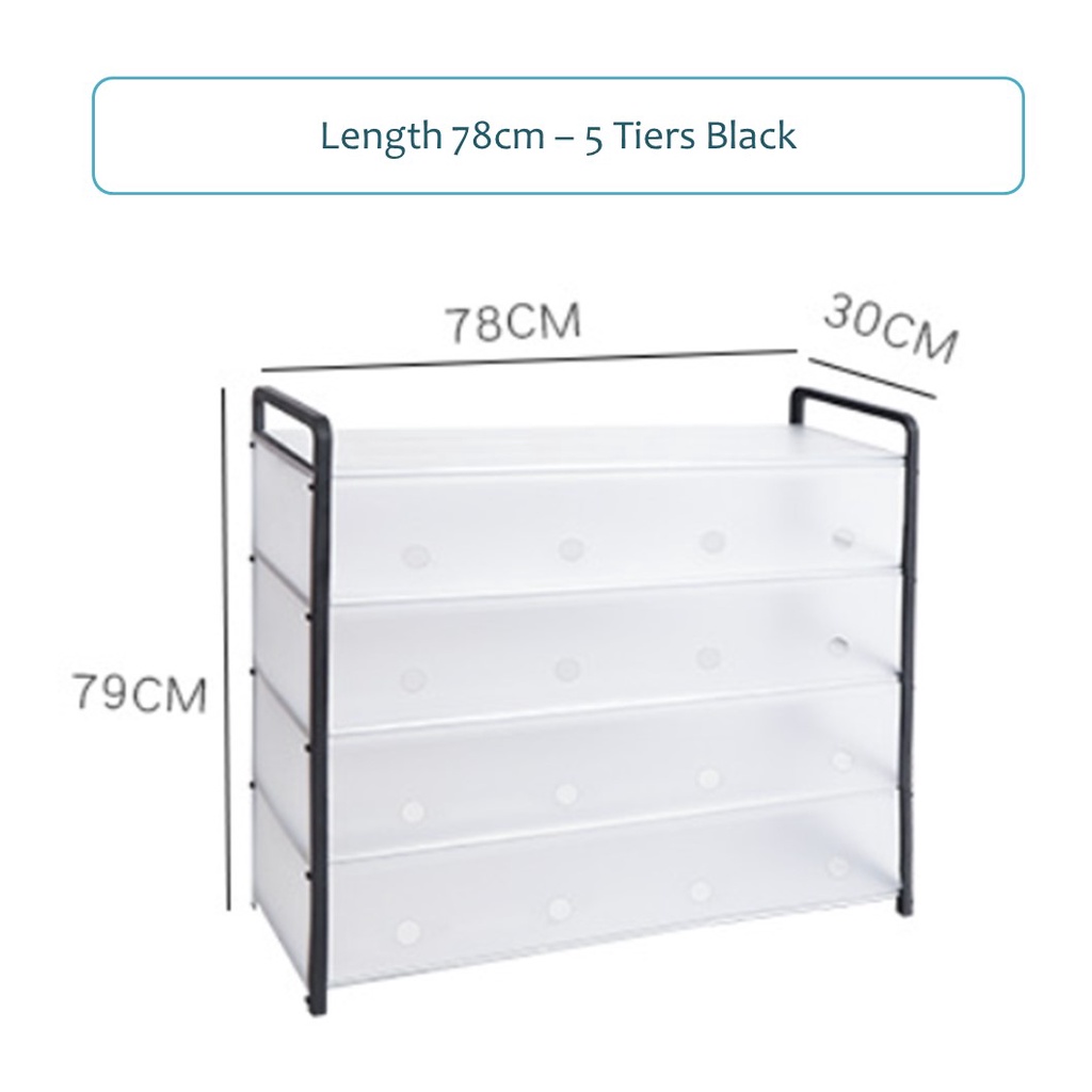 Shoe Rack With Plastic Panel 4 / 5 Tiers Keep Dust and Dirt Out ...