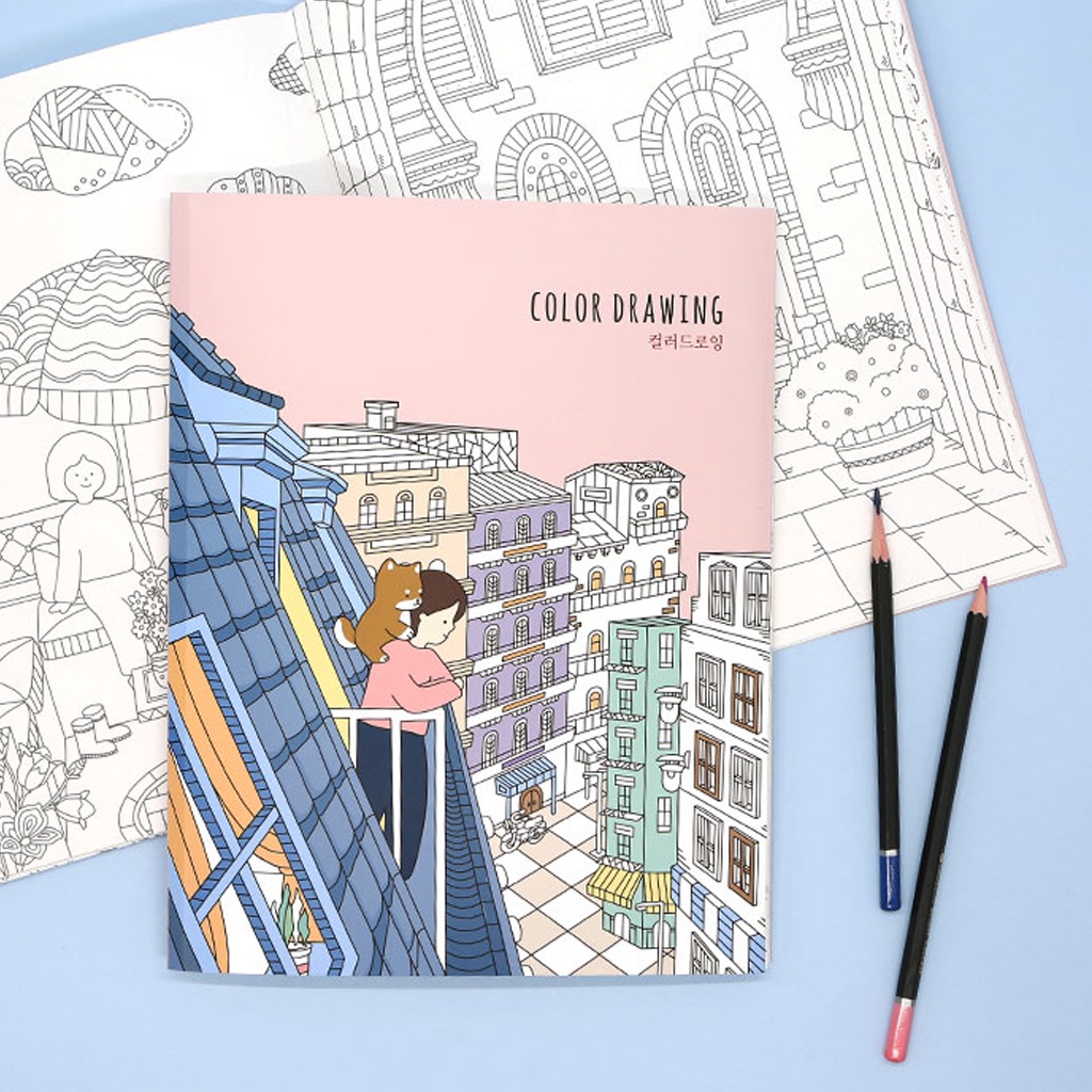 [KOREA COLORING BOOK] Bori Color Drawing , Ordinary Life Adult Coloring ...