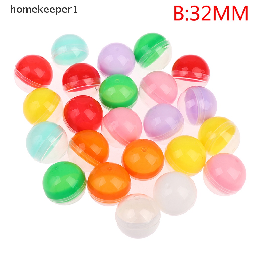 [homekeeper1] 100Pcs Plastic Empty Toy Vending Capsules Half Clear Half ...