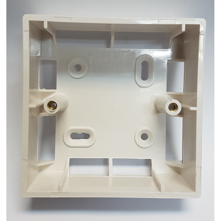 1 Gang PVC surface Box White | Shopee Singapore