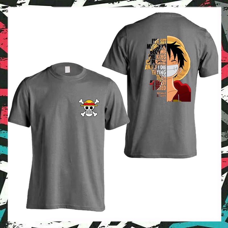 100% PREMIUM COTTON ONE PIECE LUFFY SMILE Cotton Tshirt T Shirt Tee Men ...