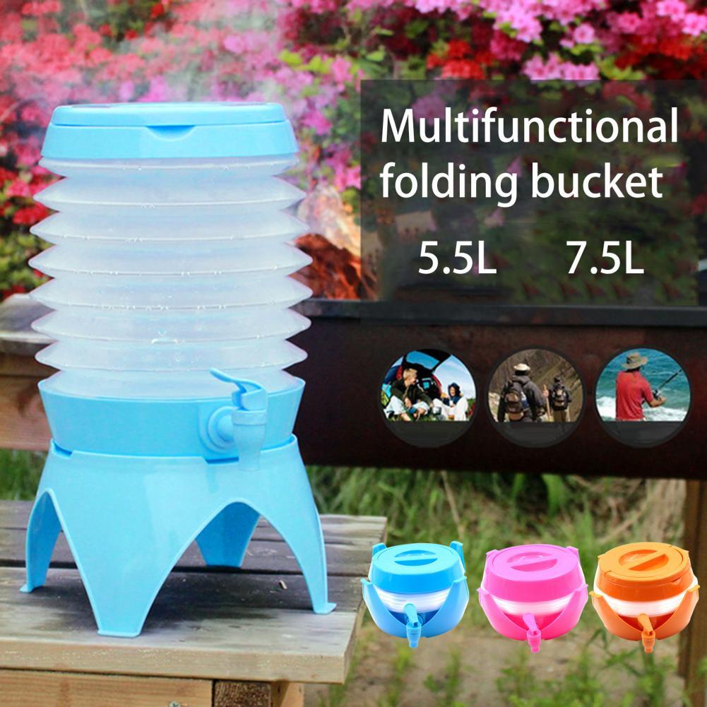 Folding Collapsible Water Bucket Container Beverage Home Party Event Outdoor Drink Dispenser ...