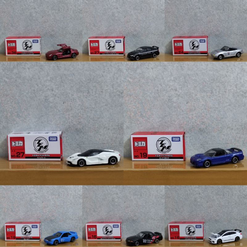 Tomica Event Model TEM - Skyline R32, WRX Type S, Silvia, NSX-R, Eunos ...