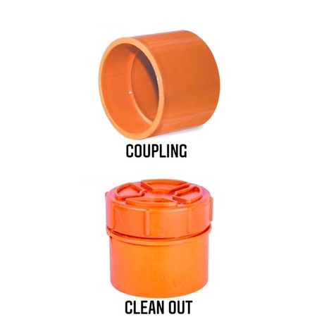 PVC Orange Fittings(Coupling & Clean Out 2”,3”,4”) | Shopee Singapore