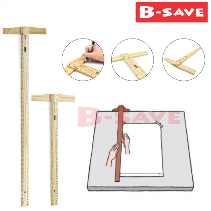 Unicorn Wood T Square Ruler / Drawing T Ruler 100cm/ Size A0 | Shopee ...