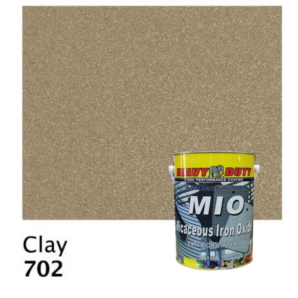 702 CLAY (1L ) Heavy Duty MIO Micaceous Iron Oxide 氧化铁漆 / CAT BESI ...