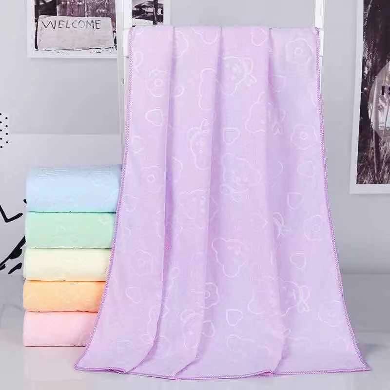 Microfiber Towel Korean Three Seconds Dry Bath Towel ( With plain white ...