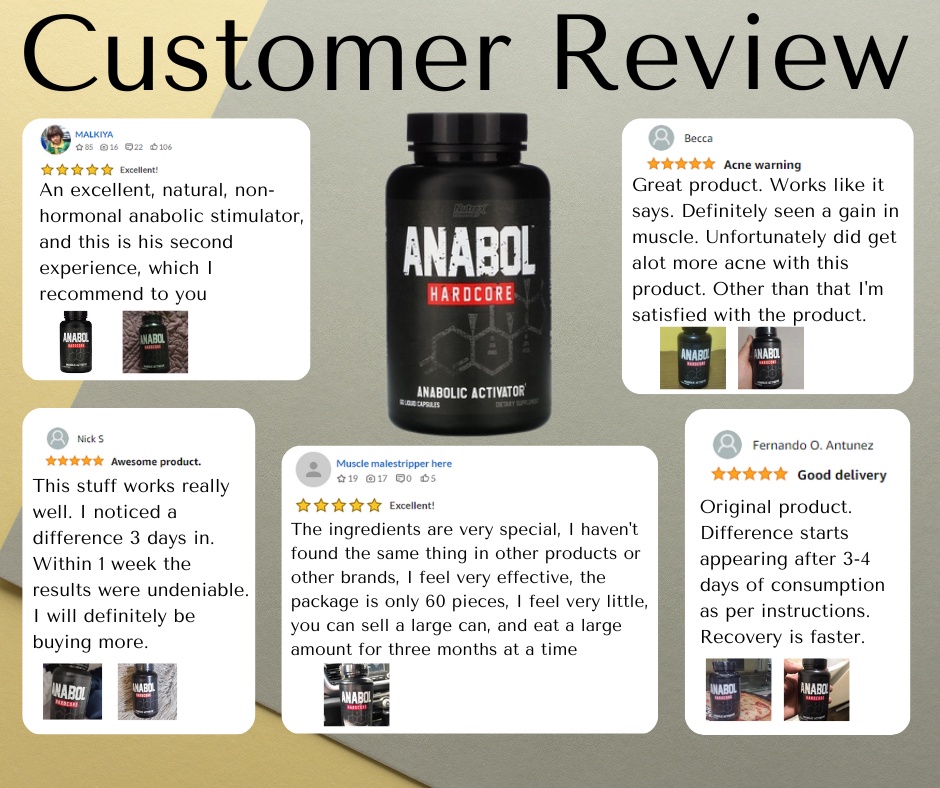 Nutrex Research Anabol Hardcore To Build Muscle, Anabolic Activator, 60 ...