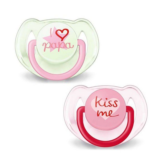 Philips AVENT BPA-Free I Love Papa (Pink) Soothers 6-18Month | Shopee ...