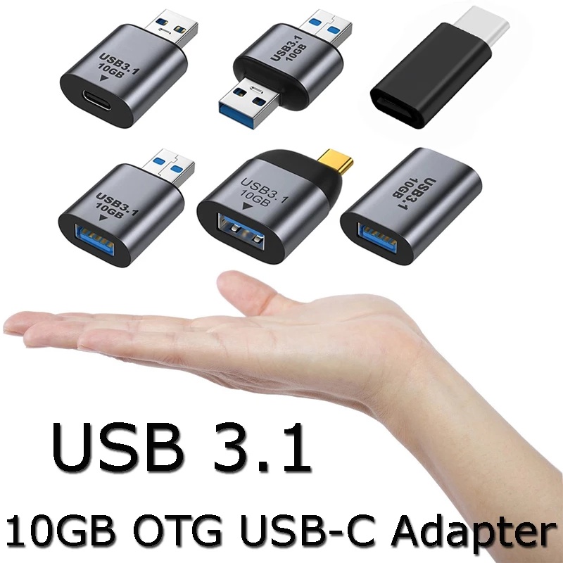 10Gbps Type C To USB 3.1 Converter Male Female Charging Port Adapter ...