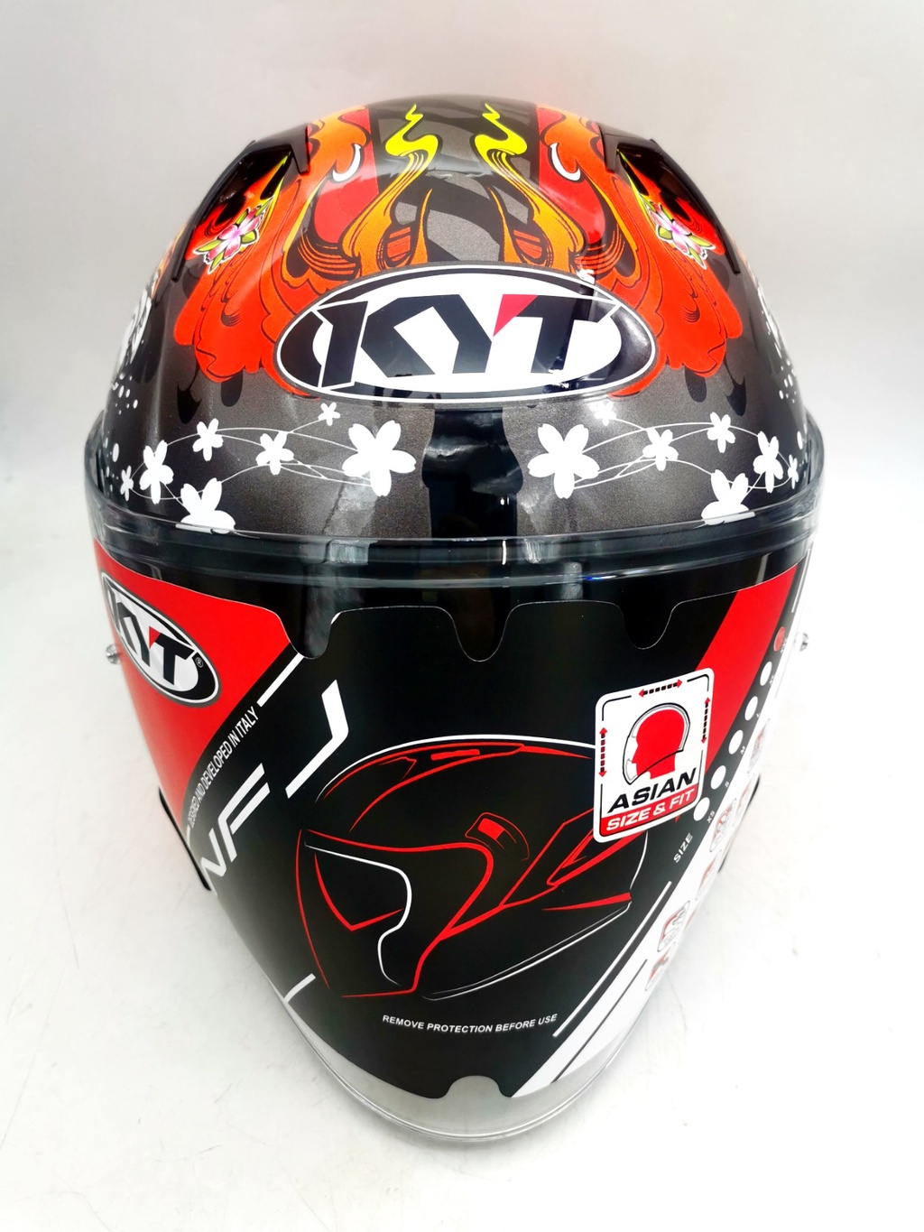 KYT Helmet NFJ Tigra Casco Open Face Double Visor Blue Smoke RSX150 ...