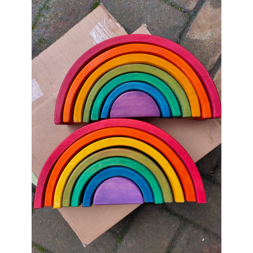 Defect - Small Rainbow Stacker Classic Stain (7Pcs) | Shopee Singapore