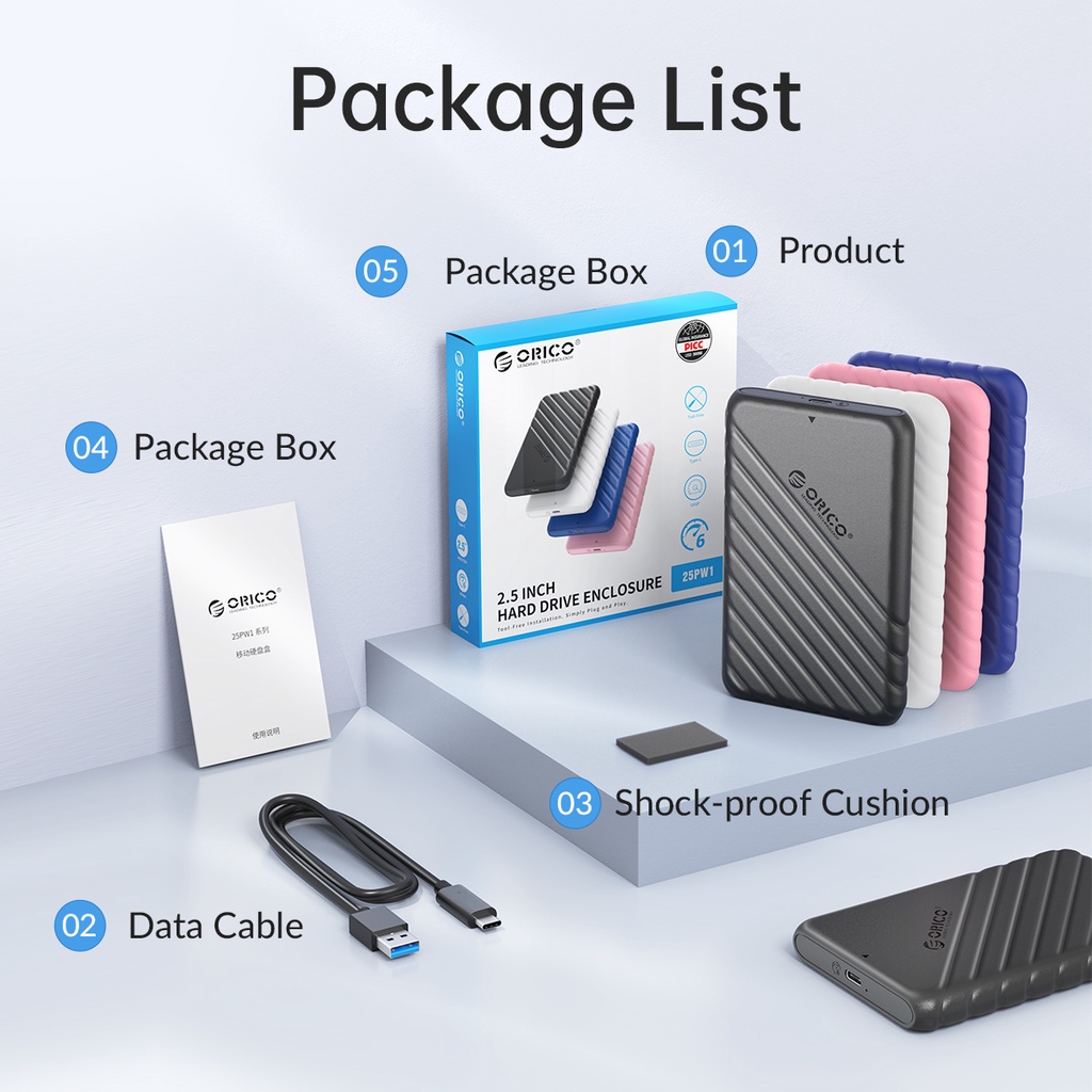 ORICO HDD Case 2.5 inch USB3.0 4TB Support 4TB HDD | Shopee Singapore