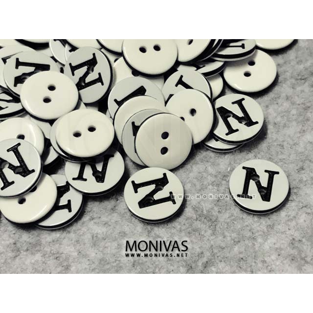 Letter N Sewing Buttons Decorations DIY Early Childhood Alphabet ...