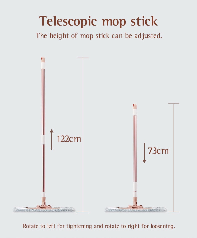 Farcent Easy Flat Mop Silver ion Antibacterial Fiber/Telescopic Mop ...