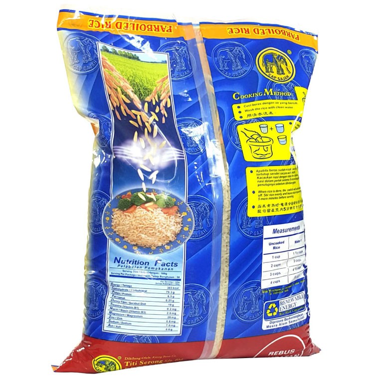 Cap Gajah Low GI Parboiled Rice/Zojirushi Low Glycemic Index Steamed ...