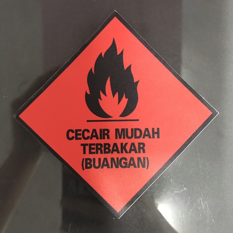 Easy Burning Liquid Stickers (Fraction) Stickers Danger Warning ...