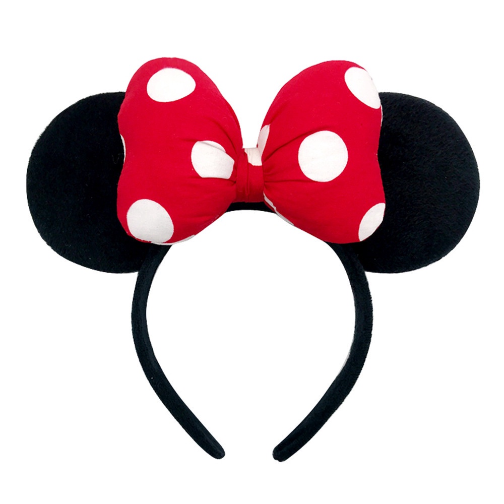 Cute Plush Headdress Toy Mickey Minnie Mouse Headwear Ears Girls Hair ...