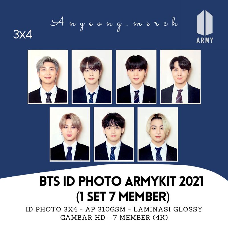 Bts ID PHOTO ARMYKIT 2021 Get 7 Members | Shopee Singapore