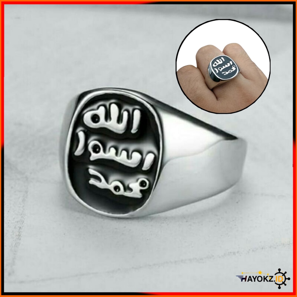 REPLIKA NABI Stainless Steel Silver Replica Ring of Prophet muhammad ...