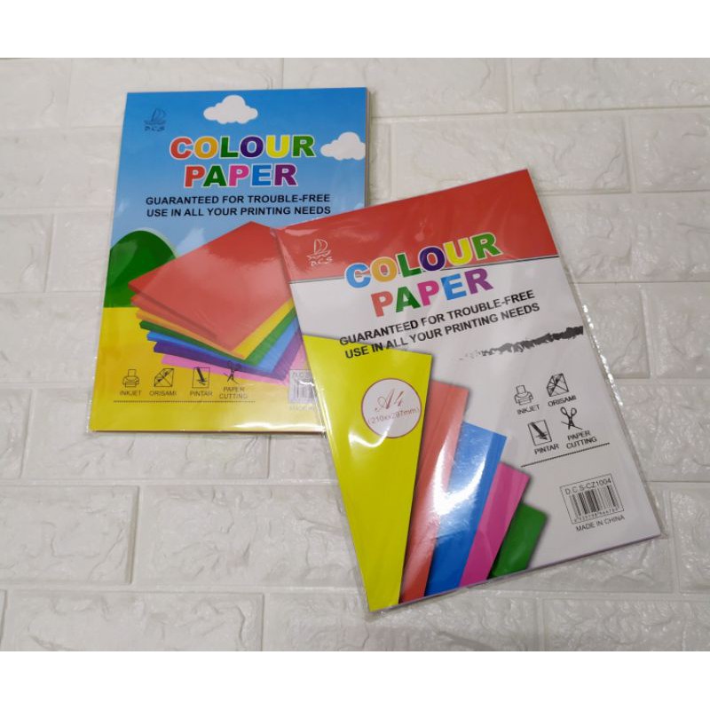 100sheets/pack COLOUR PAPER (Assorted Color) | Shopee Singapore