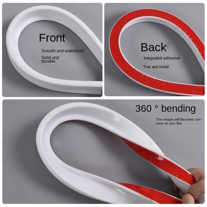 Water Blocking Strip Bathroom Water Barrier Strip Bathroom Dry Wet ...