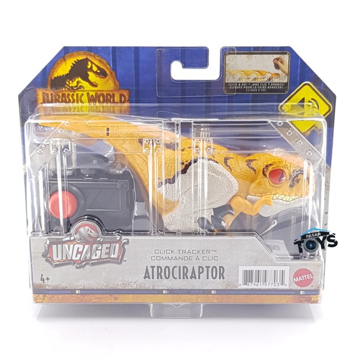 Jurassic World Dominion Uncaped Click Tracker Atrociraptor Dinosaur ...