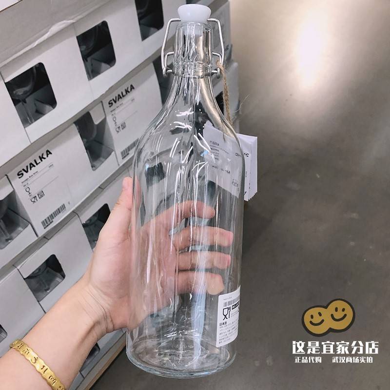 Ikea Glass Water Bottle Korken Bottle With Stopper 500ml1000ml | Shopee ...