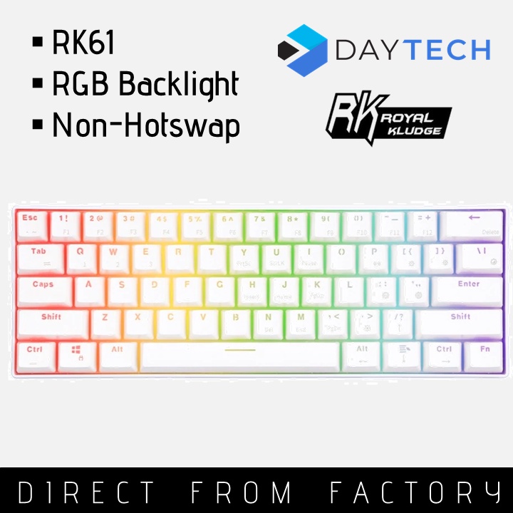 RK61 60% Mechanical Gaming Keyboard Royal Kludge Wireless Bluetooth ...