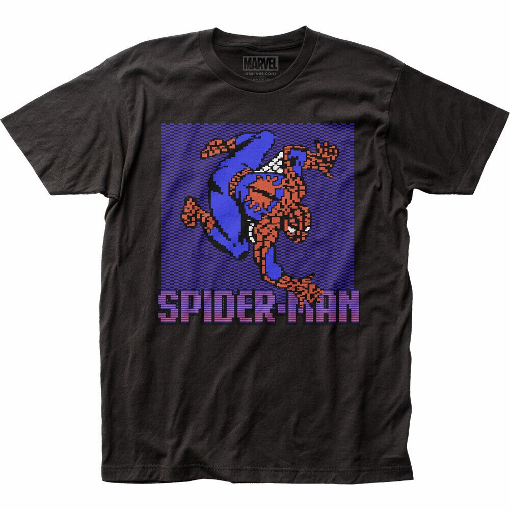 Spider Man 8 Bit Crawler Mens Marvel Superhero Avengers Black | Shopee ...