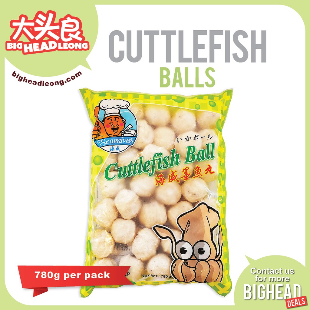 [Big Head Leong] Seawaves Cuttlefish Ball/ 780g | Shopee Singapore