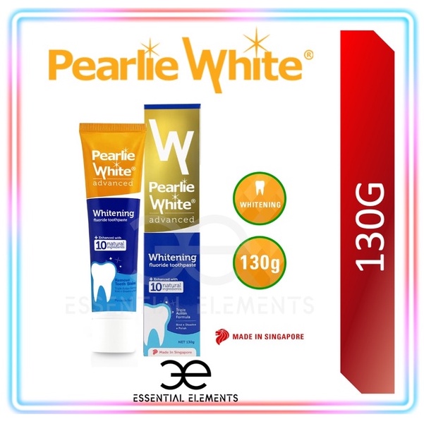 Pearlie White Advanced Whitening Enhanced Fluoride Toothpaste 130g ...