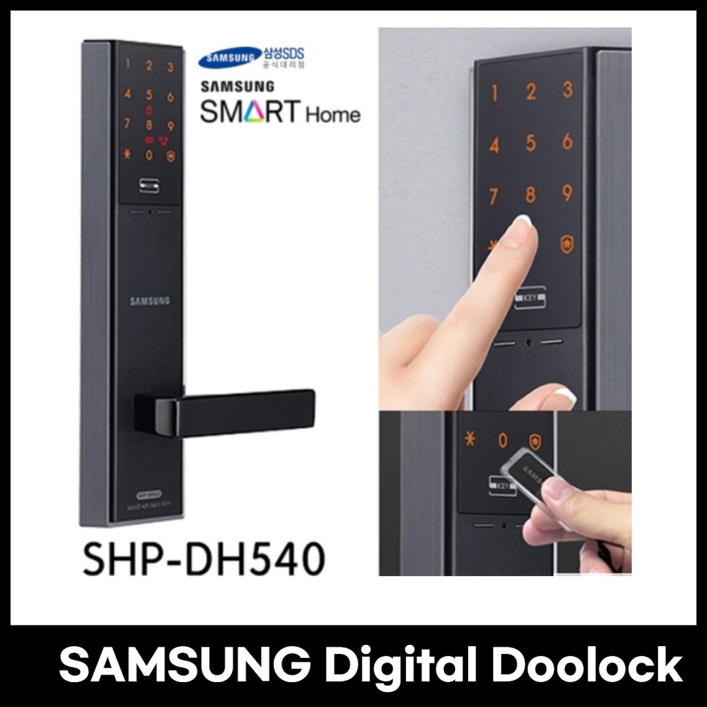 SAMSUNG Digital Doolock SHP-DH520 IOT Keyless Lock Bluetooth+Pin+RFID 3Way / User installaion ...