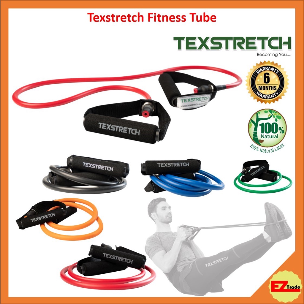 Texstretch Fitness Resistance Tube Assorted - Total Body Workout ...