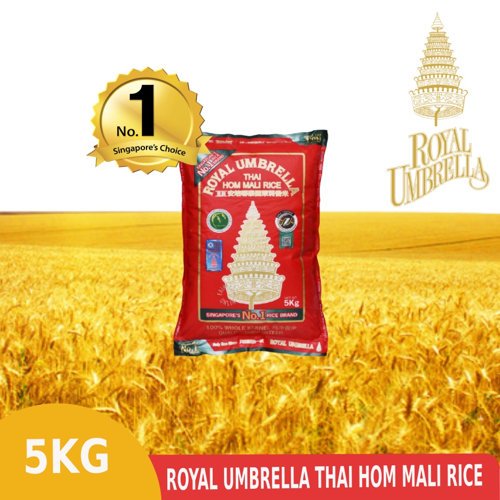 Royal Umbrella Thai Hom Mali Fragrant Rice 5kg | Shopee Singapore