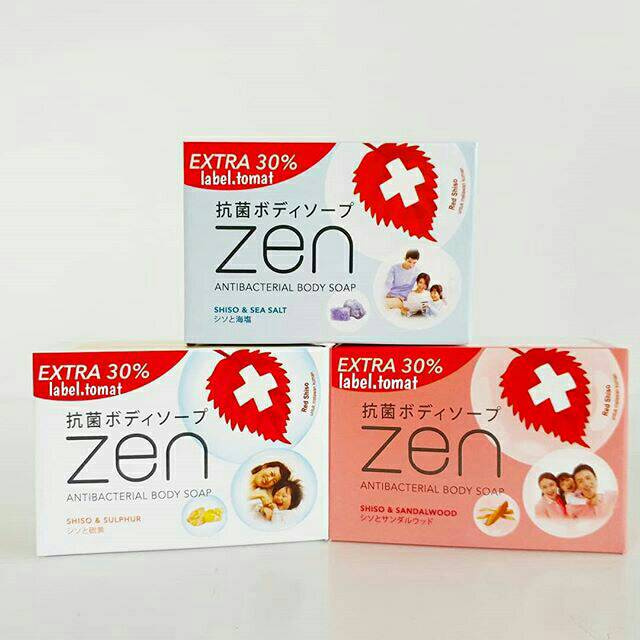 Zen Shiso Antibacterial Body Soap / Bar Soap / Zen Body 80gr + 25gr ...