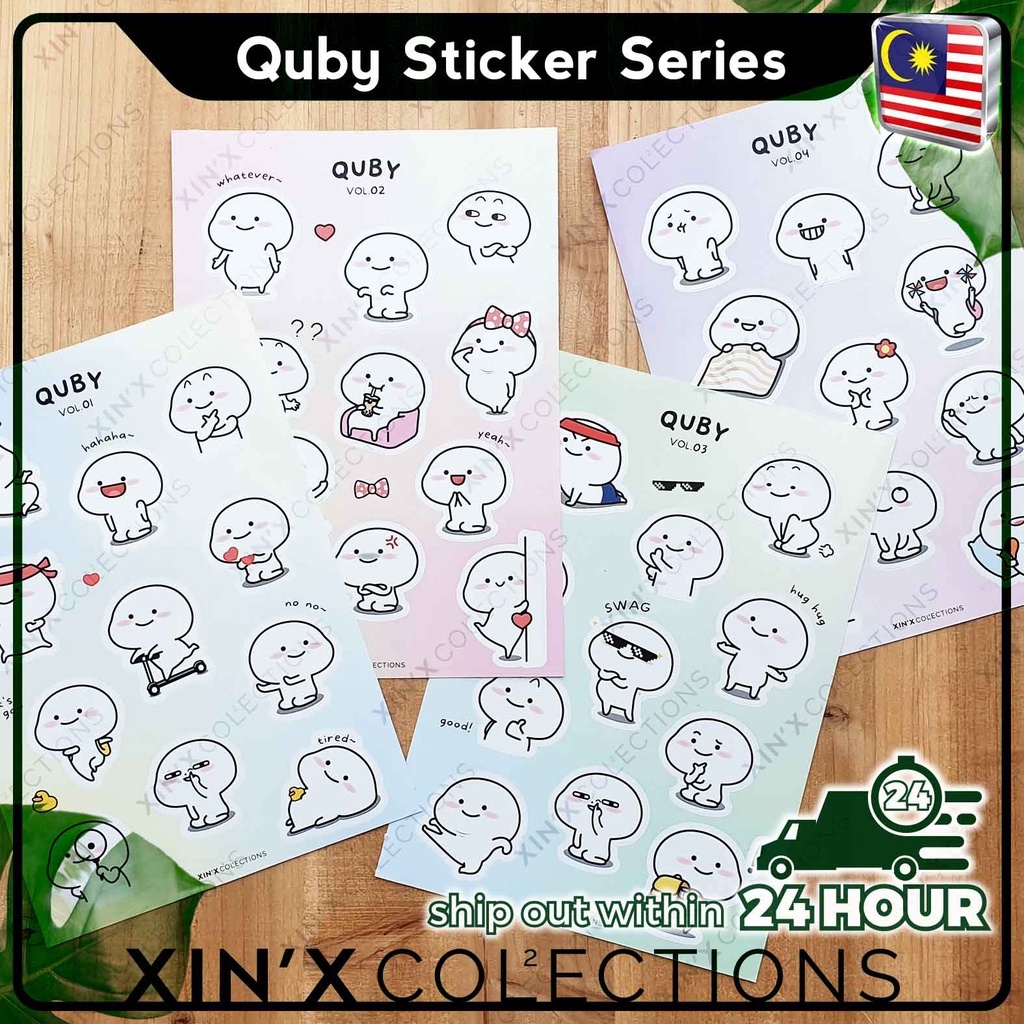 Pentol Quby Stickers Emoji WhatsApp LINE Waterproof Stickers label ...