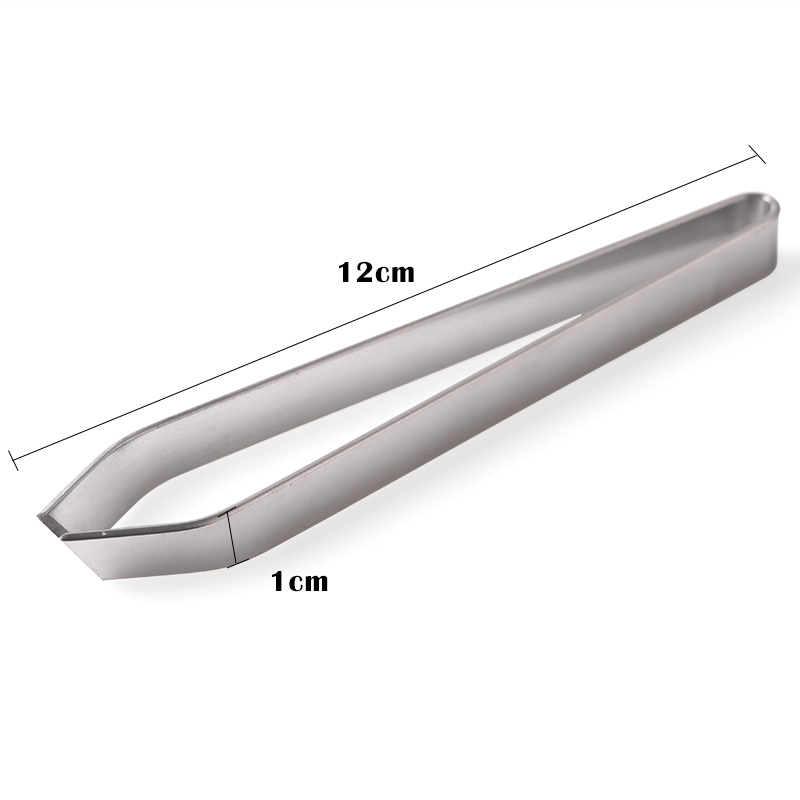 Stainless Steel Fish Bone Tweezers Flat Slant Tongs Pliers Hair Pliers ...