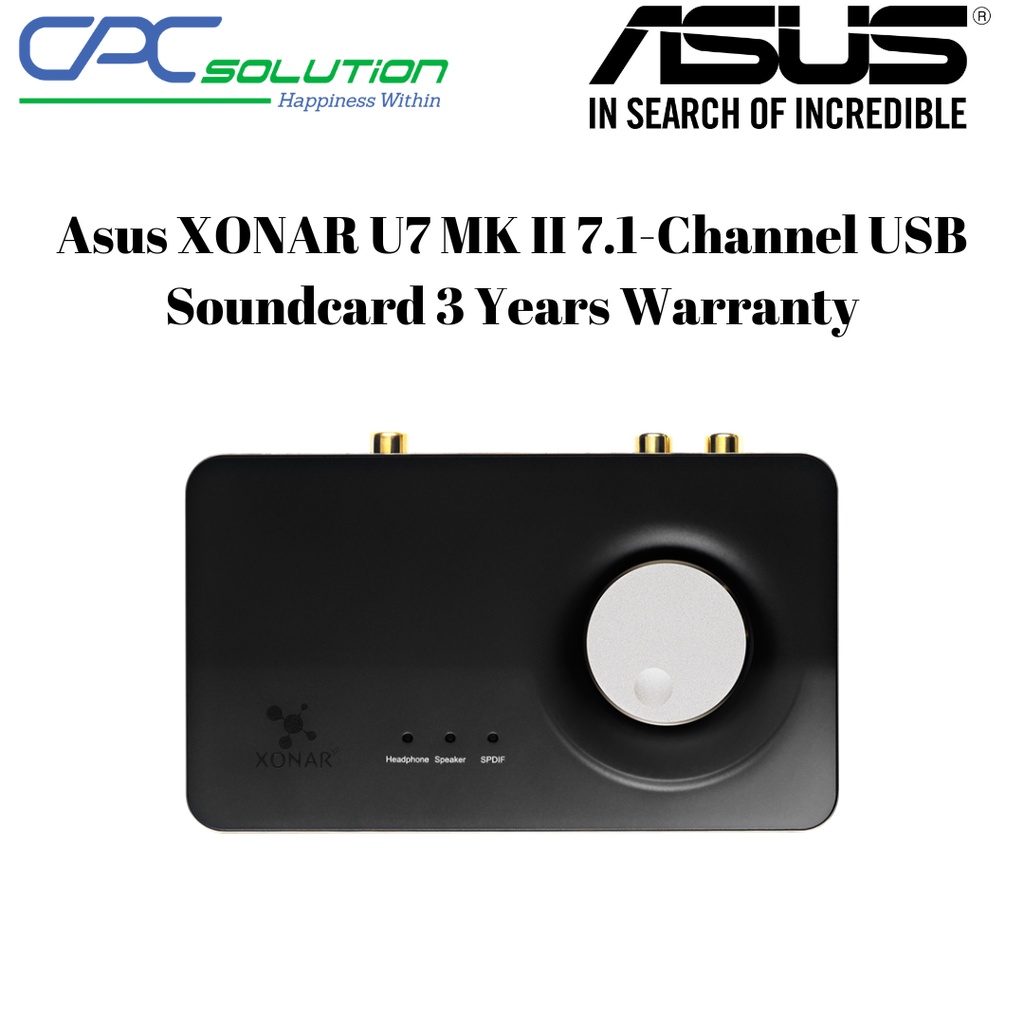 Asus XONAR U7 MK II 7.1-Channel USB Soundcard 3 Years Warranty | Shopee ...