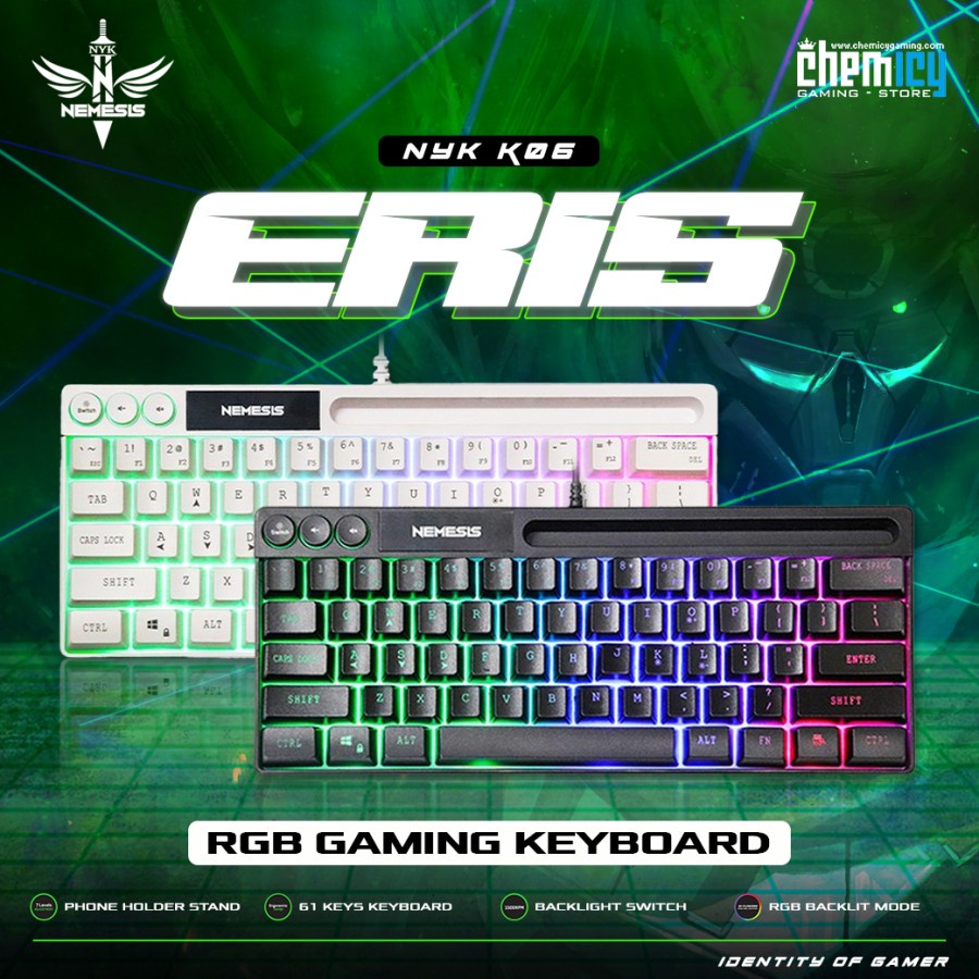 Nyk K06 / K-06 Eris Mini Rainbow RGB Gaming Keyboard | Shopee Singapore