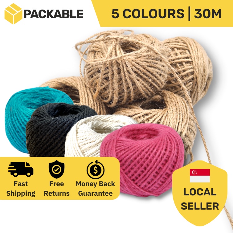 100% Natural Hemp String / Hemp Cord / Hemp Twine - Balls of 30m, 5 ...