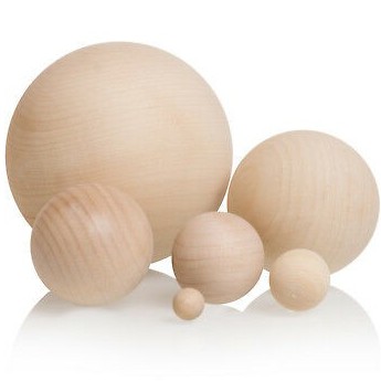 60mm/70mm/80mm/90mm/100mm Diameter Natural Wooden Ball Spheres for Arts ...