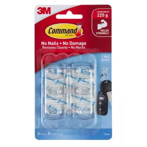 [BUNDLE OF 2] 3M COMMAND HANGER & CLEAR HOOK 17047,17048,17202,17201 ...