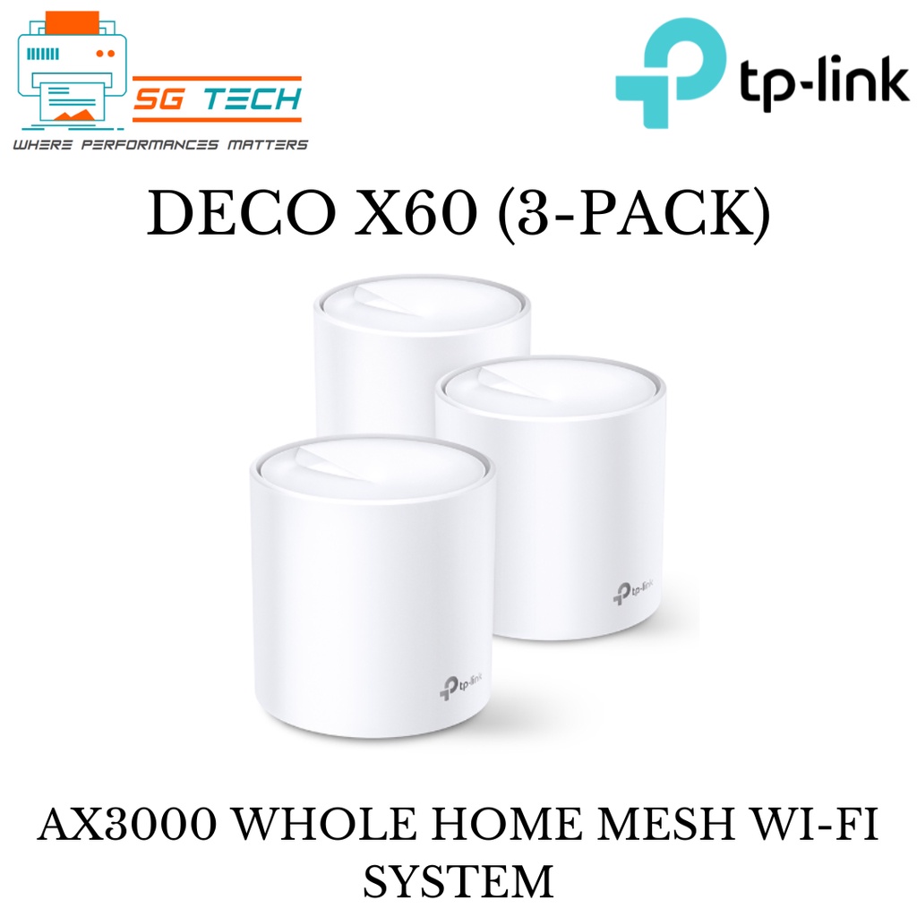 TP-Link Deco X60(3-pack) 3 Years Warranty | Shopee Singapore