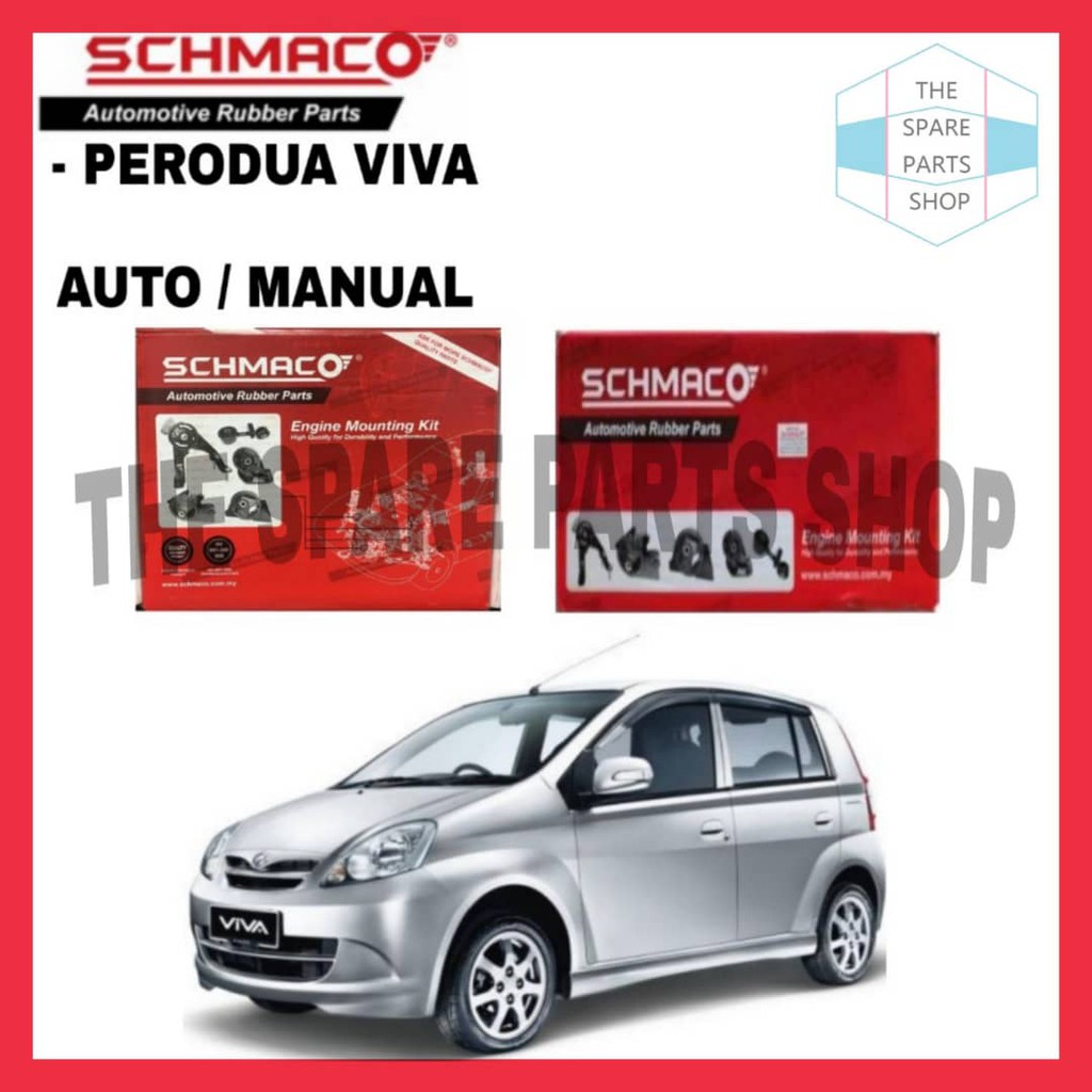 PERODUA VIVA AUTO / MANUAL SCHMACO ENGINE MOUNTING KIT SET (3PCS IN 1 ...