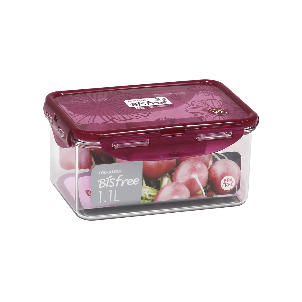 LocknLock Official Bisfree Food Container Rect Red (LBF-815D/M ...