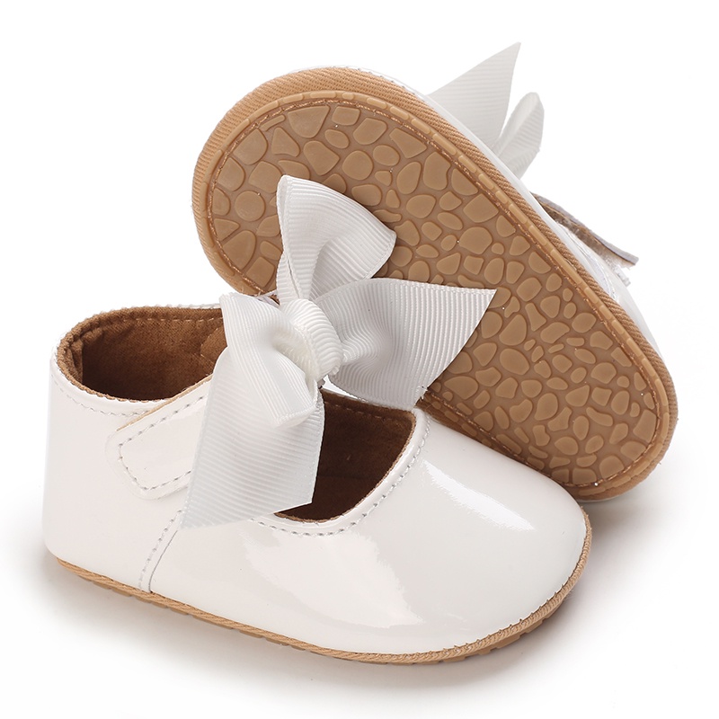 Newborn Baby Shoes Baby Boy Girl Shoes Girl Classic Bowknot Rubber Sole ...