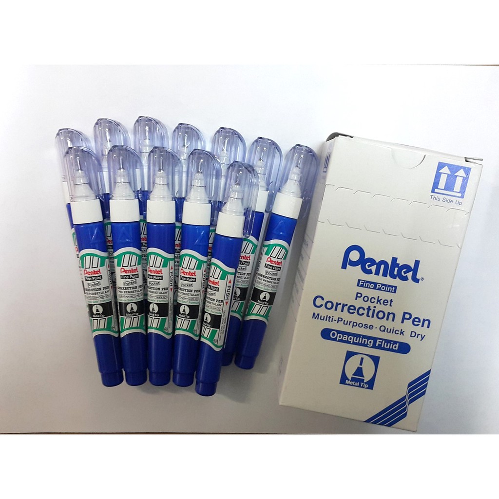 Pentel Correction Pen (7ml) ZL62-W (Box-12pcs) | Shopee Singapore