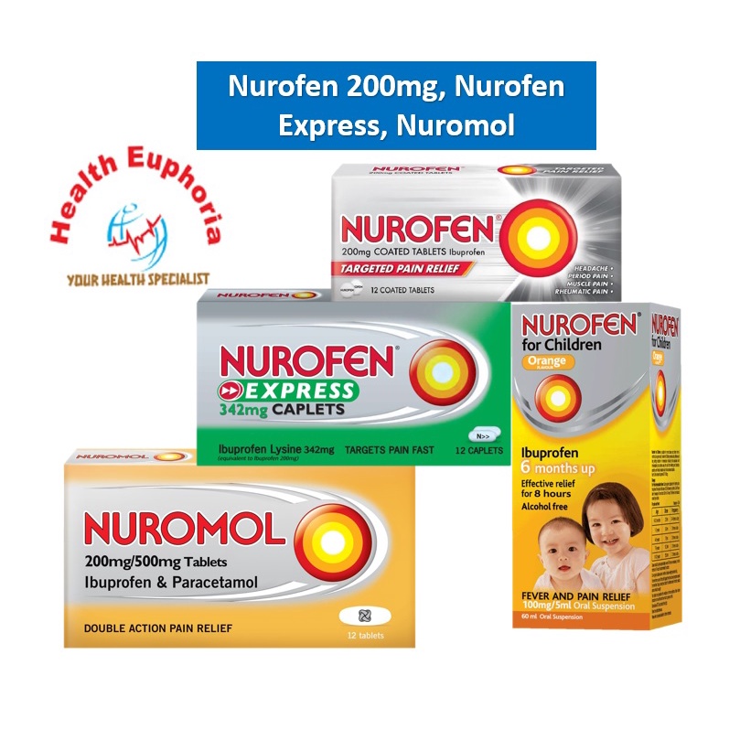 Nurofen (Coated | Express | Nuromol | Child) *Pain Relief* | Shopee ...