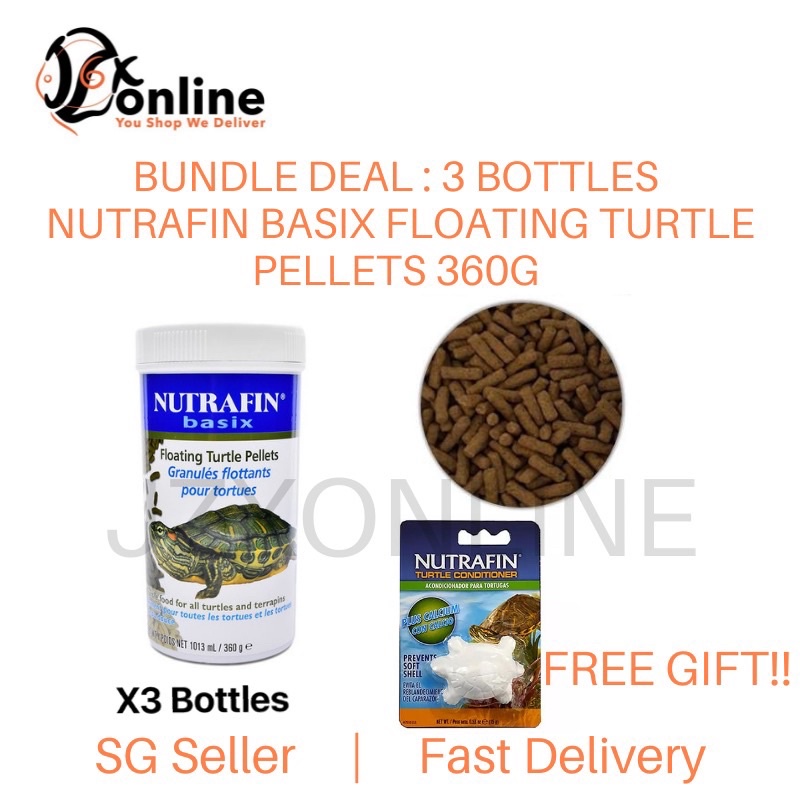 BUNDLE Deal : (3 Bottles) NUTRAFIN Basix Turtle Pellet - 360g | Shopee ...